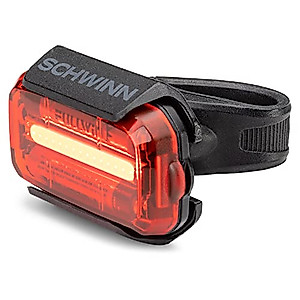 Schwinn LED Bike Light Headlight and Tailight, USB Rechargeable, 300 Lumen Light Set, Black