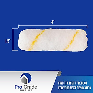 Pro Grade Paint Roller Cover Set,Wall Painting Roller Naps for Professional or Home Owners with All Paints and Stains. Paint Roller Covers are for House or Commercial Use. (4" Mini 25Ea)