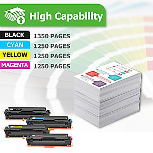 Aztech Compatible Toner Cartridge Replacement for HP 206A W2110A 206X W2110X for HP Color Pro MFP M283FDW M255DW M283CDW M283 M255 Printer Ink (Black Cyan Yellow Magenta, 4-Pack)
