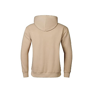 JMIERR Mens Lightweight Cotton Hoodies Winter Casual 1/4 Sweatshirts Loose Fit Drawstring Pullover Shrits, US40(M), A Khaki
