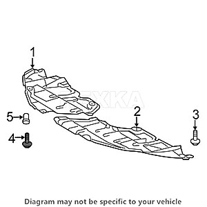 Rexka 30pcs Bumper Cover Rocker Molding Splash Shield Screw for Toyota 90159-60525 Avalon Camry Highlander Sienna Venza