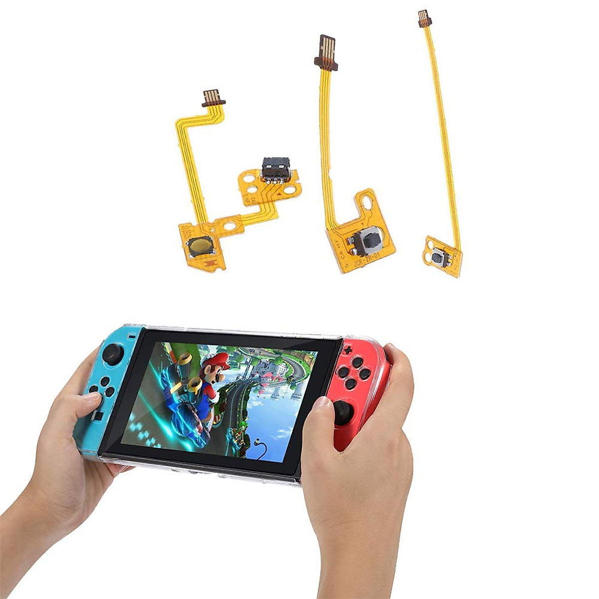 Ximimark 2 Pcs L Button Key Ribbon Flex Cable Replacement Part for Nintendo Switch Joy-Con Controller Buttons Cable Gai