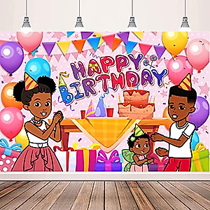 Gracies Corner Decorations Backdrop, 5x3 Ft Cartoon Gracies Happy Birthday Party Banner for 1st 2nd Birthday Music Gracies Theme Photography Background for Kids Adult Birthday Party Supplies