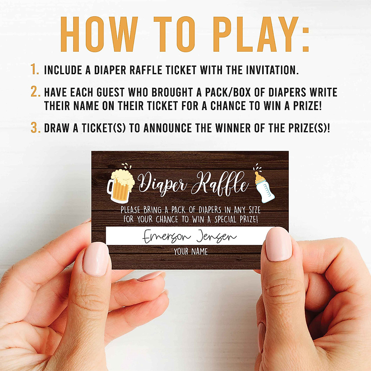 25 Baby Shower Diaper Raffle Tickets For Baby Shower Games To Play - Baby is Brewing Baby Shower Games Gender Neutral, Diaper Raffle Cards, Baby Raffle Tickets, Baby Shower Invitation Inserts