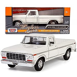 Motormax 1979 Ford F-150 Pickup Classic F150 Pick Up Truck 1:24 Diecast Collectible Model Car White 79346 All Star Toys Exclusive