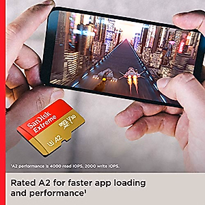 SanDisk 400GB Extreme microSDXC UHS-I Memory Card with Adapter - Up to 160MB/s, C10, U3, V30, 4K, A2, Micro SD - SDSQXA1-400G-GN6MA