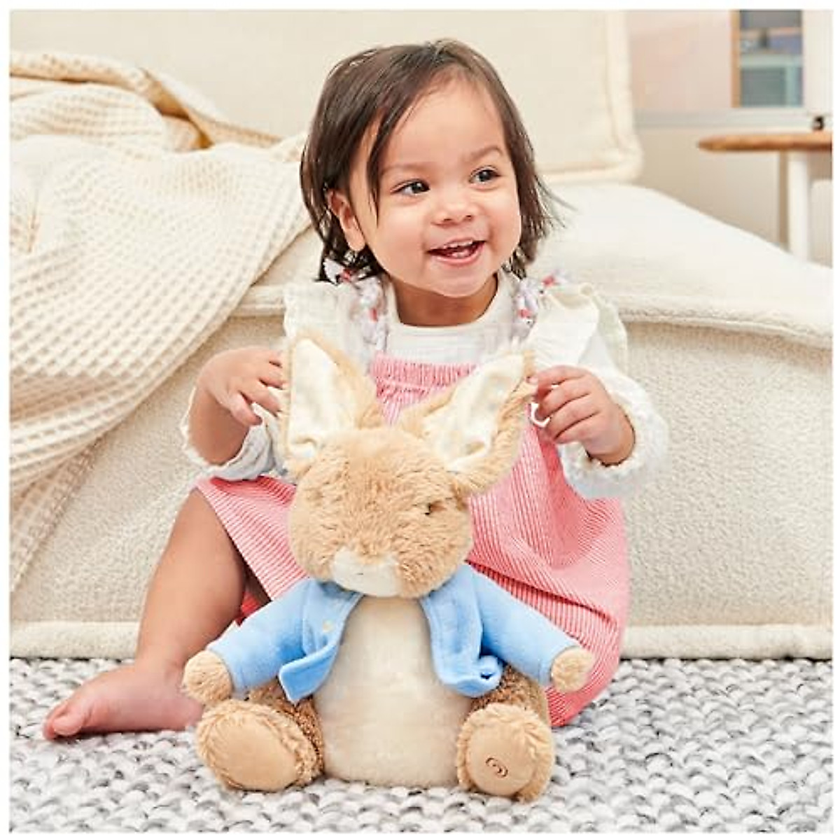 GUND Beatrix Potter Peter Rabbit Peek-a-Ears Animated Plush, Interactive Bunny Stuffed Animal, Sensory Toy for Babies and Toddlers, 11”