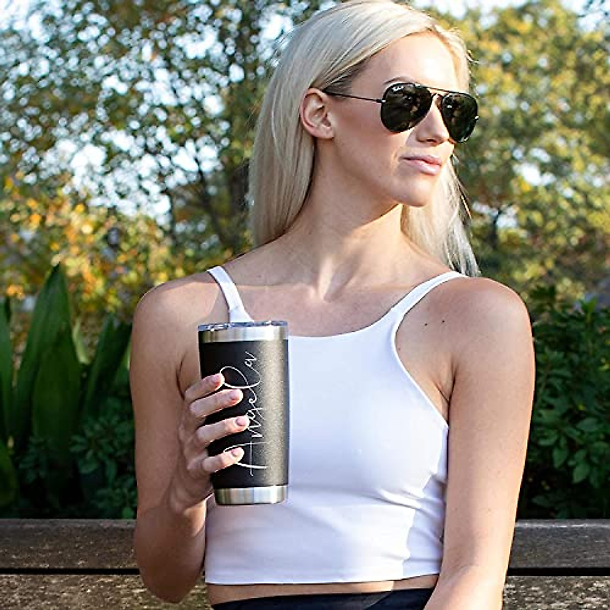 Be Burgundy Personalized Tumbler with Engraved Name - 12 Designs, 20 Oz Coffee Tumbler with Slider Lid, Teal, Double Wall Insulated Tumbler- Gift for Women, Mom, Personalized Gifts for Women