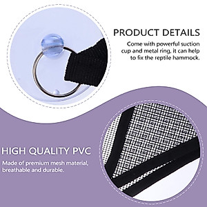 balacoo 2pcs Hammock Terrarium Accessories Reptiles Black Recliner Chair Reptichip Reptile Terrariums Chameleon Accessories Crawling Toys Small Recliner Lizards Pet Glass Mesh Surface