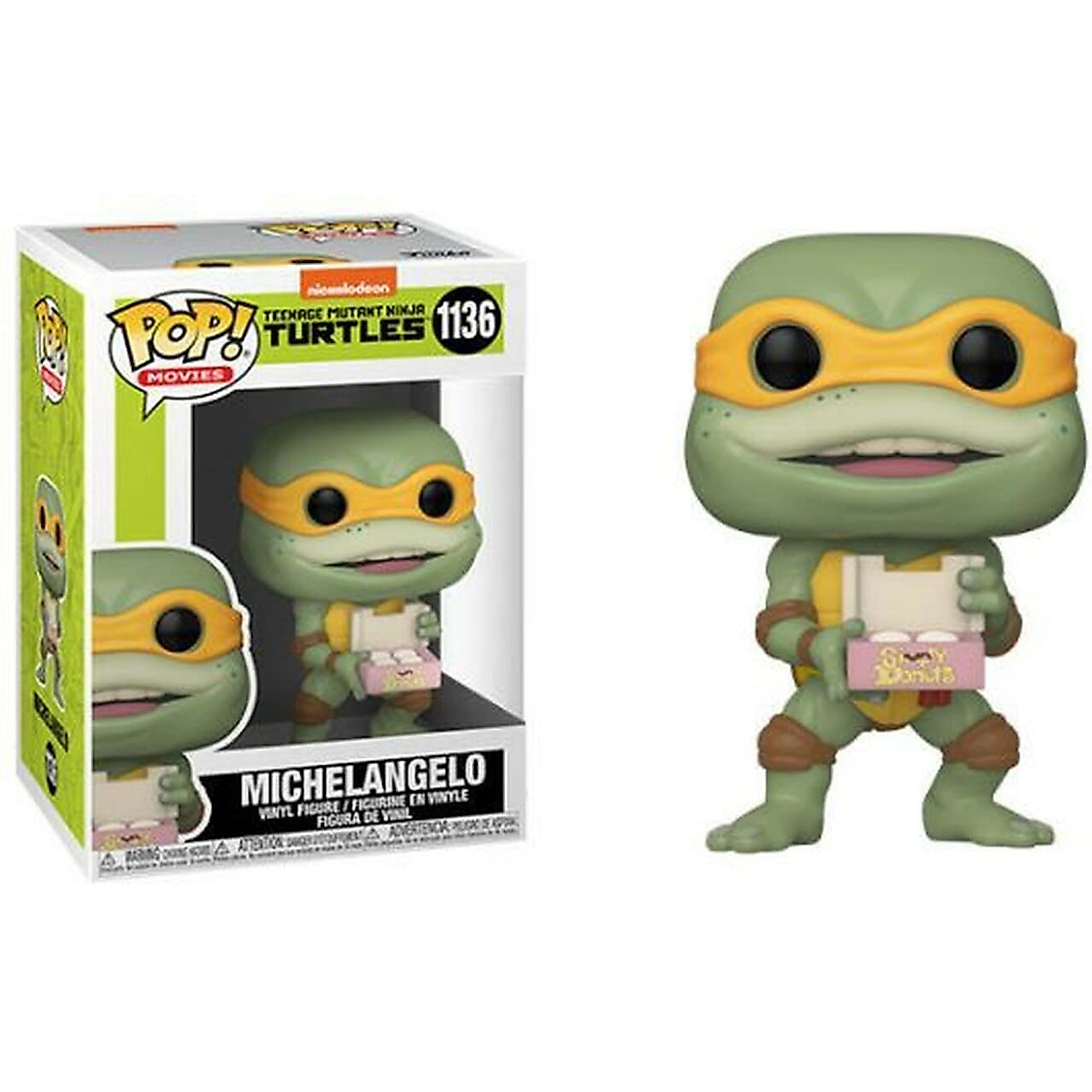 POP Teenage Mutant Ninja Turtles II: Secret of The Ooze - Michaelangelo Funko Pop! Vinyl Figure (Bundled with Compatible Pop Box Protector Case), Multicolored, 3.75 inches
