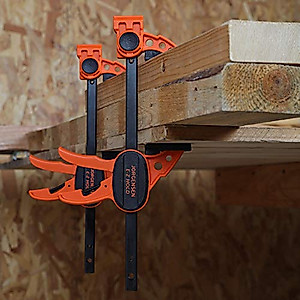 Jorgensen 6" Spreader/Bar Clamp Set, 4-pack,One-Hand Light Duty E-Z Hold Clamp/Spreader, 99216A