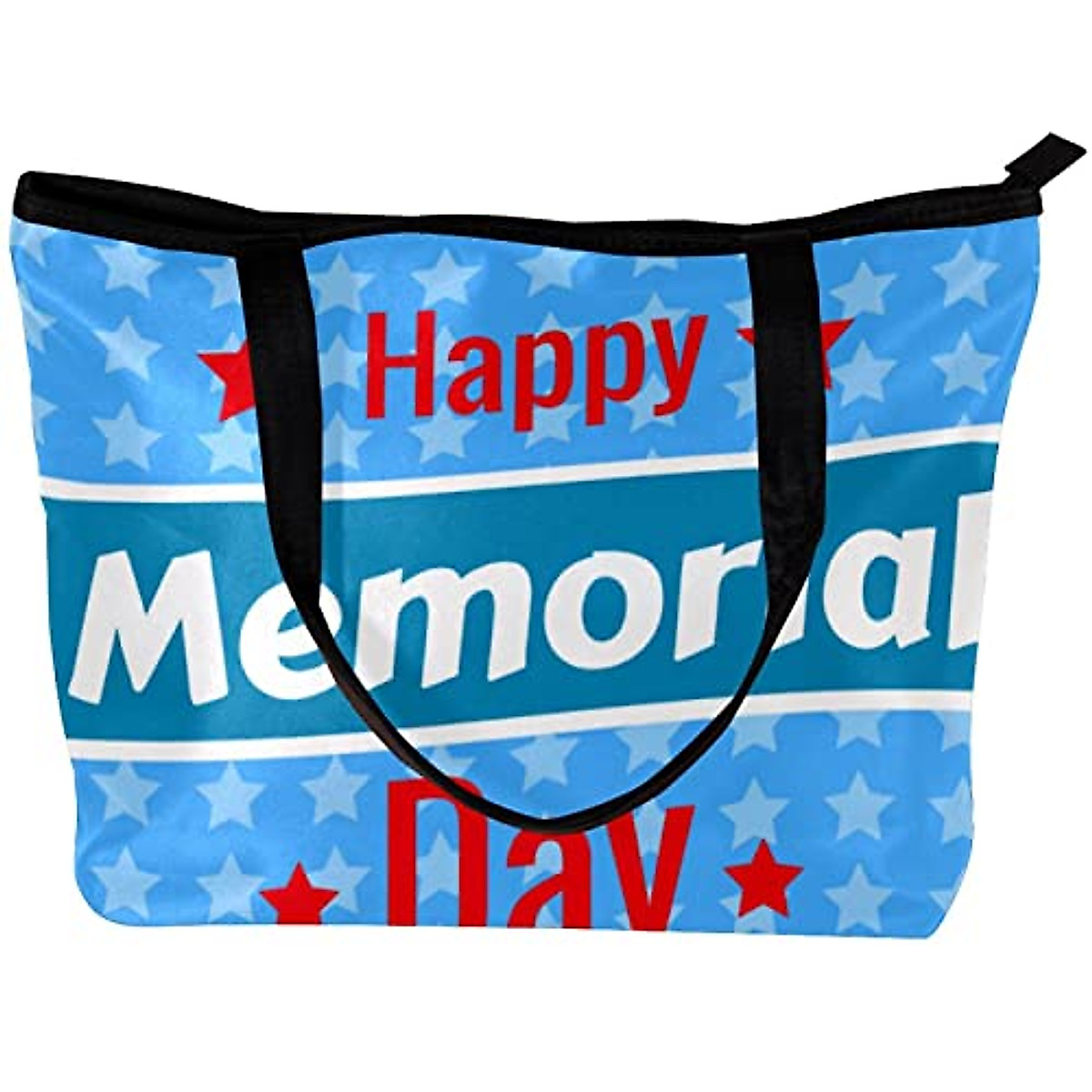 Women's Large Size Canvas Shoulder Bag Hobo Crossbody Handbag Casual Tote, Happy Memorial Day