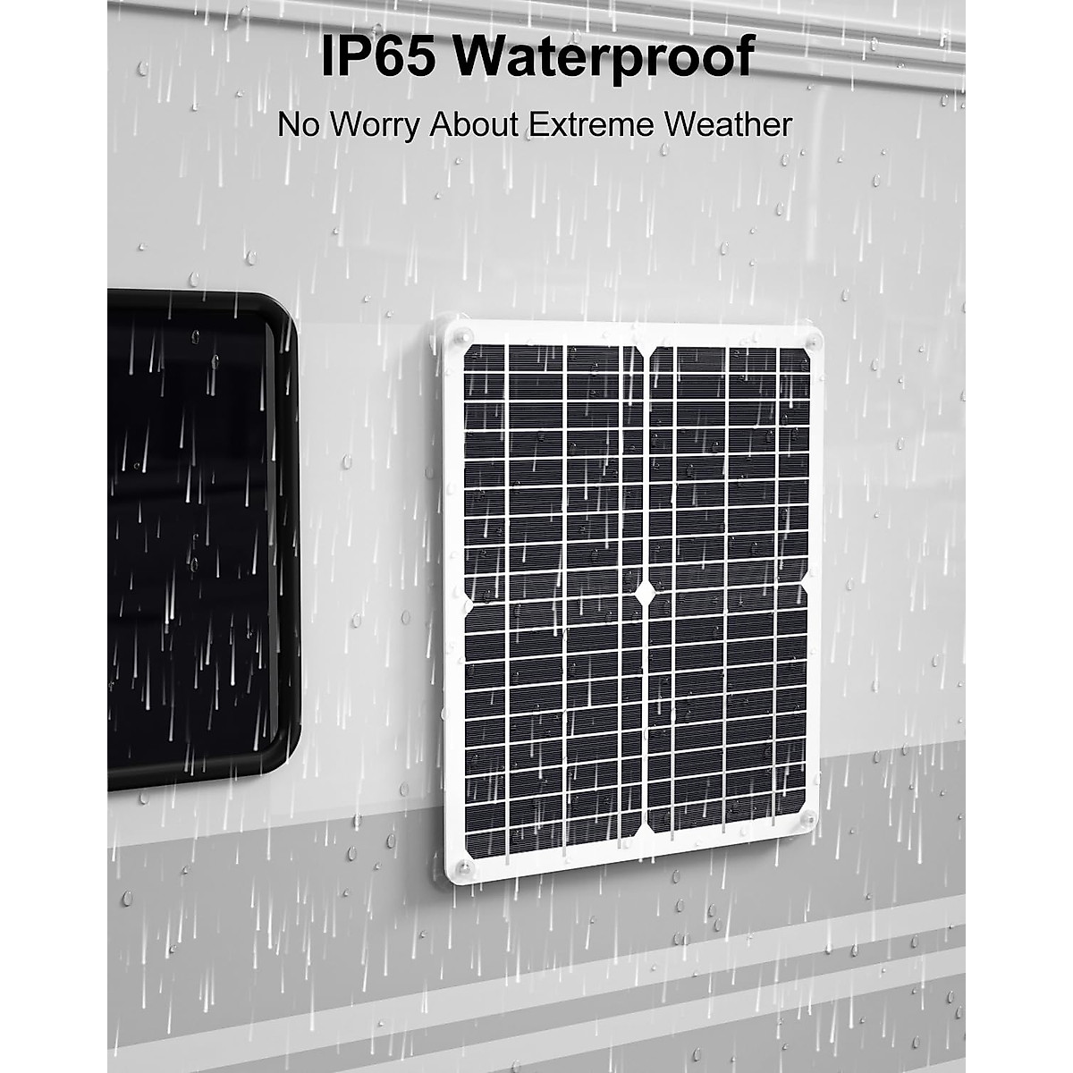 20W Solar Battery Panel Charger, 12V Solar Battery Maintainer, Waterproof Solar Panel Trickle Charging Kit with 3-Color LED Indicator for RV, Car, Automotive, Motorcycle, Boat, Marine, Trailer