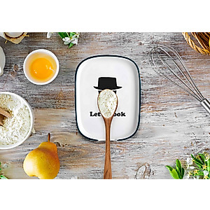 Walter Breaking Bad Spoon Rest Let's Cook, Big Funny Ceramic Spoon Rest, Cute Kitchen Accessory, Stove Top Spoon Holder,Cute House Warming Gifts