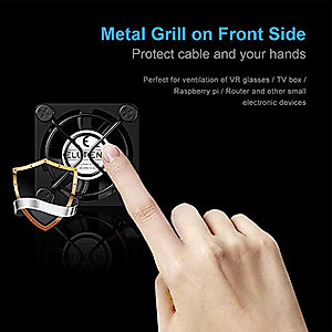 ELUTENG 40mm USB Fan with 3 Speed Control USB Ventilator 5V Max 5300RPM High Flow VR Cooling Fan Compatible for Receiver DVR Playstation Xbox Computer Cabinet Cooling