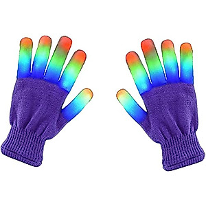 4 Pairs LED Gloves, Finger Light Up Gloves Flashing Rave Gloves with 6 Different Modes (Discontinued by manufacturer)
