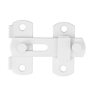 INIRET 4 Packs Barn Door Latches，2.75” x 2.02” White Stainless Steel barn gate flip Door Latch Bi-fold Door Lock,Sliding Door Antique Lock Gate Latches Wine Cabinet Closet Door Latches，White Finish