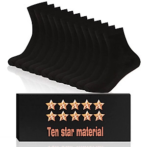 Ten Star Material Bamboo Low Quarter Thin Ankle Sock for Men and Women Anti Odor Natural Breathable Comfortable Socks 6 Pairs