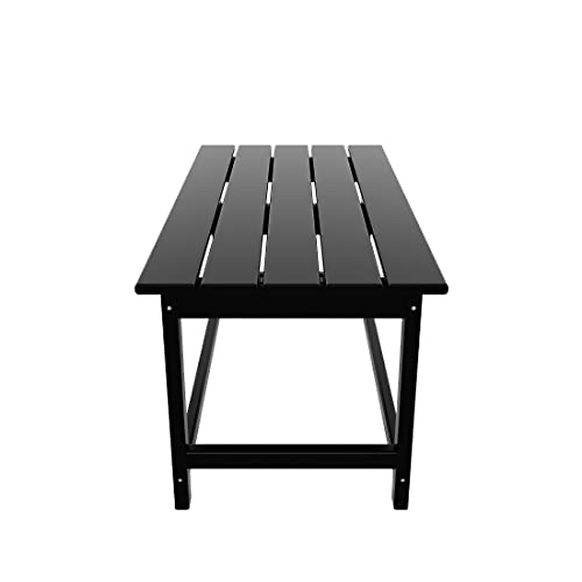 WestinTrends Malibu Outdoor Coffee Table, 35" x 17.5" All Weather Poly Lumber Patio Adirondack Coffee Table for Garden Lawn Porch Balcony, Black