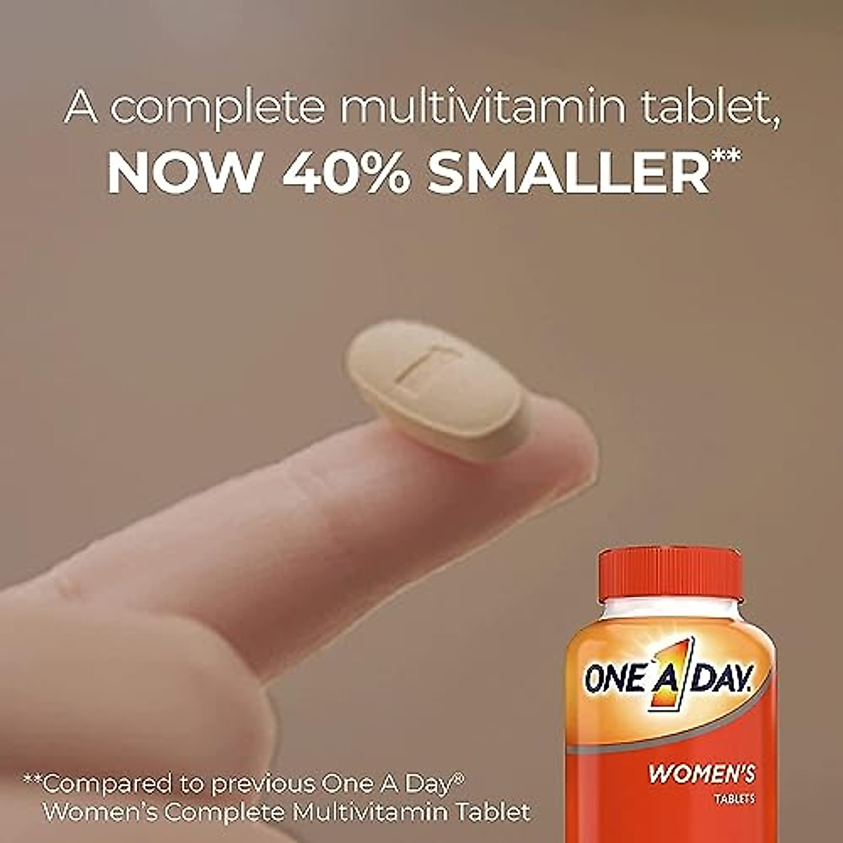 ONE A DAY Womens Complete Daily Multivitamin with Vitamin A, B , C, D, and E, Calcium and Magnesium, Immune Health Support, 200 Count