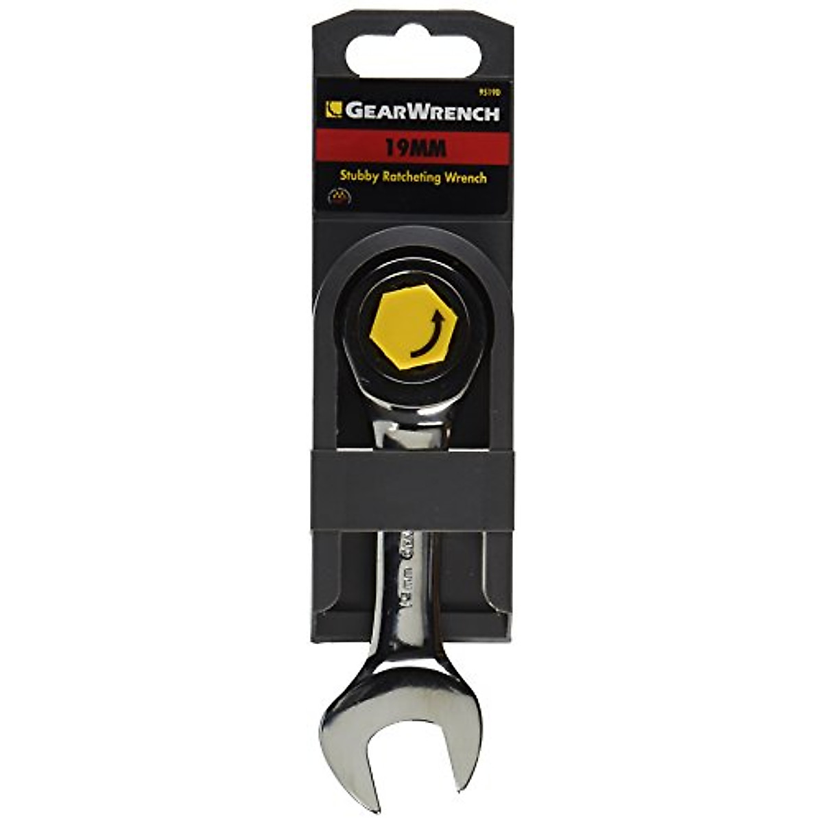 GEARWRENCH - K-D9519 12 Pt. Stubby Ratcheting Combination Wrench, 19mm - 9519D