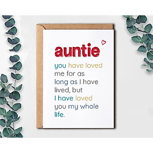 Auntie You Have Loved - Special Auntie's Day Card - Birthday Card For Auntie - Sentimental Card For Auntie - Meaningful Card For Auntie…