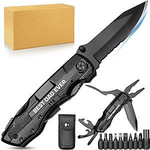 Fathers Day Dad Gifts from Daughter Son Wife - Dad Gifts for Fathers Day, Gifts for Dad - Birthday Gifts for Dad, Dad Christmas Practical Gifts - Stocking Stuffers for Dad, Pocket Multitool Knife