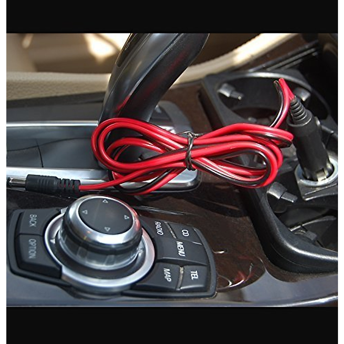 12V-24V DC Car Charger Auto Power Supply Cable - DC 5.5mm x 2.1mm 4FT to Car Cigarette Lighter Male Plug Car Cigarette Lighter Cable