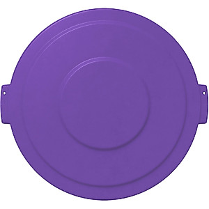 SPARTA Bronco Waste Container Trash Can Lid, Round Trash Bin for Disposal, 32 Gallons, Purple