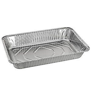 Juvale 15 Pack Aluminum Foil Pans 21 x 13, Full Size Trays for Steam Table, Food, Grills, Baking, BBQ