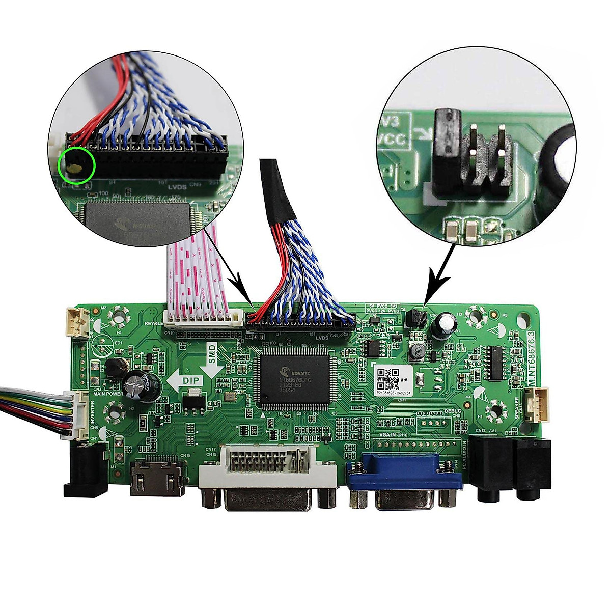 HDMI Audio LVDs Controller Board 30Pin for 1680x1050 M201EW02 M220EW01 LTM220M1 LTM220M2 20.1" 22" 4CCFL LCD Screen Panel