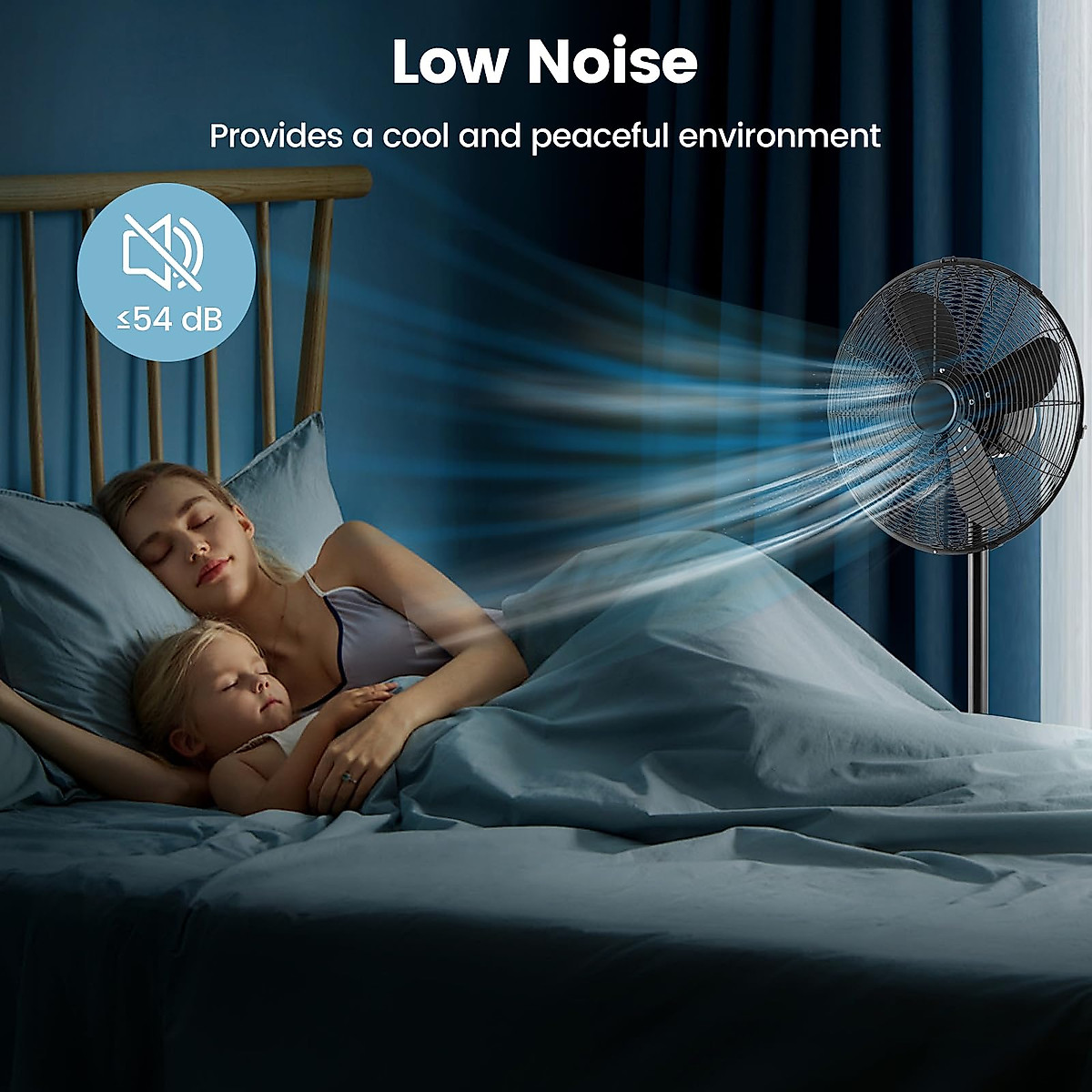 ARLIME Pedestal Fan, 16 Inch Oscillating Fan w/ 3 Speeds & Adjustable Height, 75° Oscillation & 20° Tilt, Heavy Duty Metal Aluminum Blades, Standing Fan for Bedroom, Home Office, Garage (Copper)