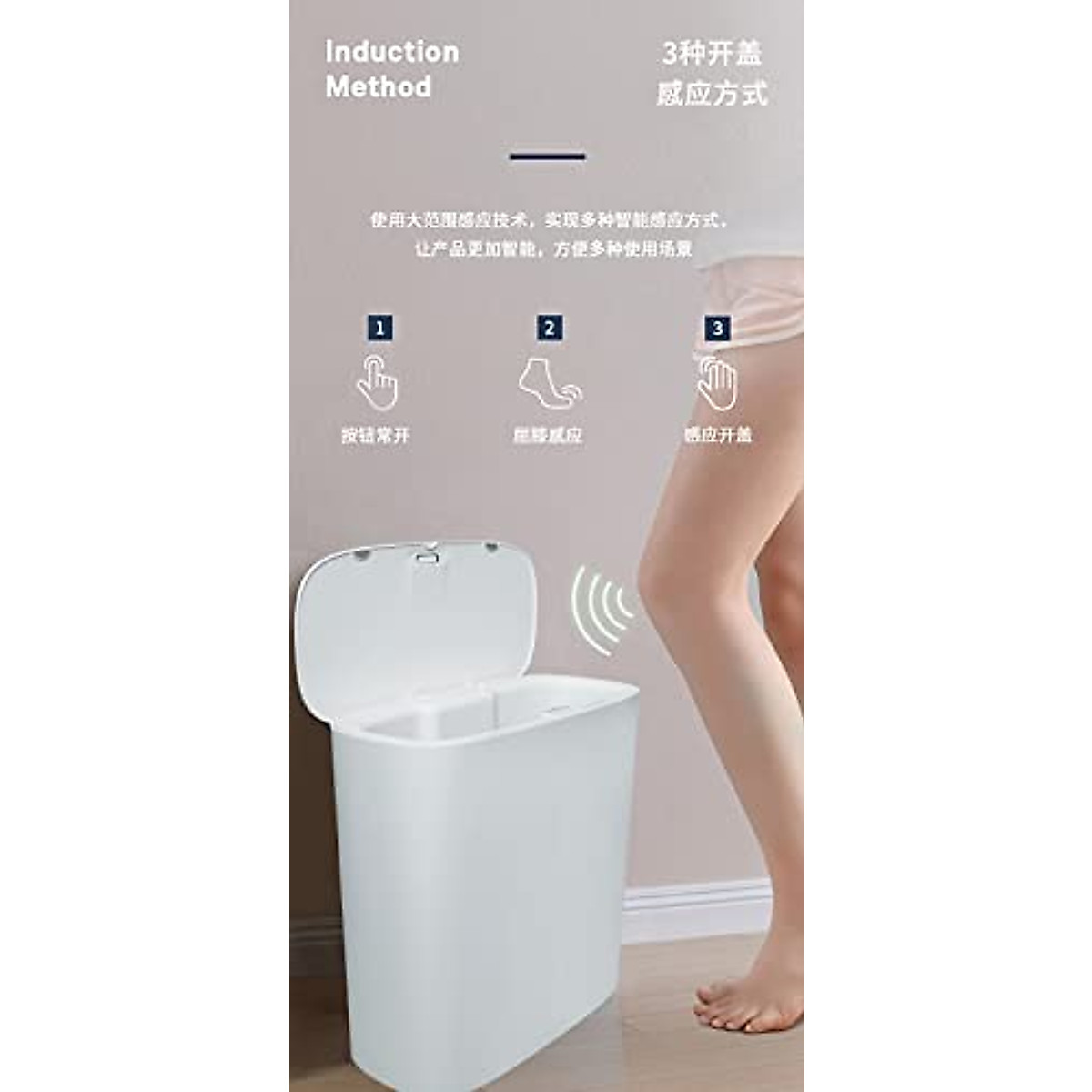 PantryAid Automatic Trash Can | Touchless Trash Can for Bathroom | Odorless for Home & Organic Kitchen Waste Bin 11Ltr/3Gal