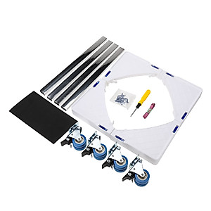 Potlimepan Adjustable Refrigerator Stand, Multi-Functional Furniture Dolly Roller Base for Washing Machine and Dryer