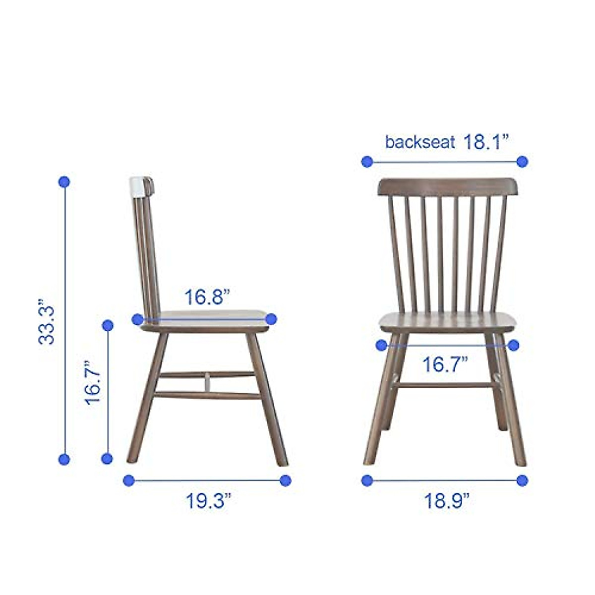 Livinia 3-Piece Dining Room Table Set, Canberra 28.3" Table (Walnut) Toto Chair (Walnut) Set