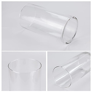 Devilfire 10 Inches Tall (25 cm) Clear Glass Cylinder vases,Pack of 3 Centerpiece Flower Vase,Floating Candle Holder for Home & Garden Decor, Wedding, Party
