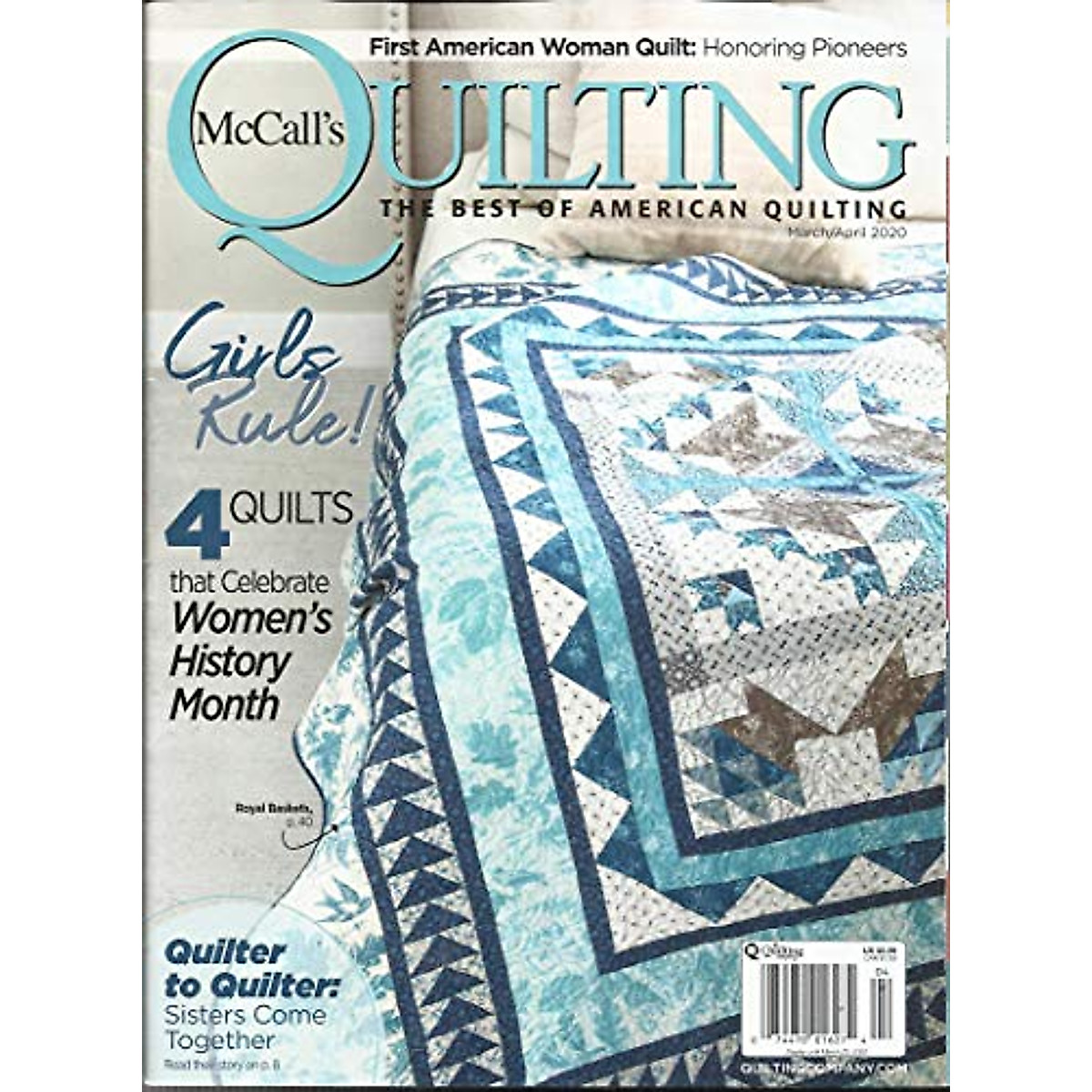MC CALL'S QUILTING, THE BEST OF AMERICAN QUILTING MARCH / APRIL, 2020 VOL.27 NO. 02 ( PLEASE NOTE: ALL THESE MAGAZINES ARE PET & SMOKE FREE MAGAZINES. NO ADDRESS LABEL. FRESH FROM NEWSSTAND) (SINGLE ISSUE MAGAZINE)