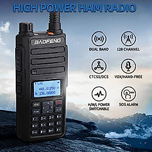 Ham Radio Baofeng BF-H6 10W High Power Two Way Radio Dual Band Handheld Walkie Talkie(UV-5R Upgraded Version) with PL2303 USB Programming Cable etc Extended Kit