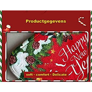 Red Truck Christmas Tree Rug:Anti-Slip Washable Christmas Truck Doormat,Christmas Kitchen Mat Suitable for Bedroom Bathroom Kitchen Mat Holiday Decoration (Truck Christmas Tree 6, 60X90cm)