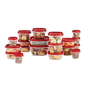 Rubbermaid 38 Piece Easy Find Lid Red Food Storage Set - Kitchen Storage