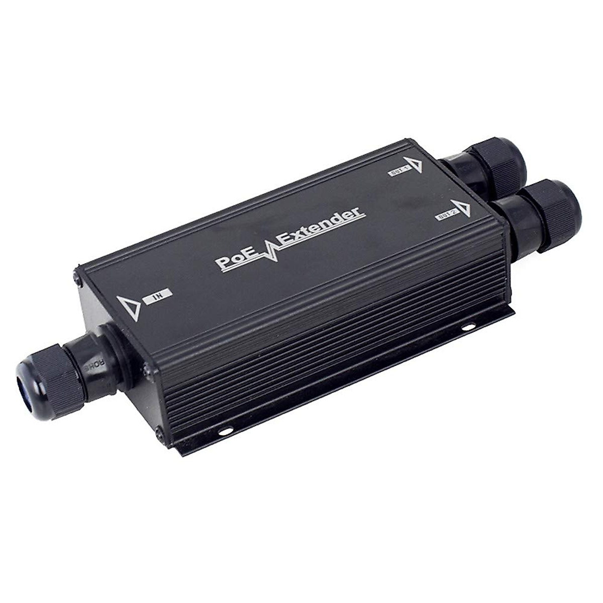 CENTROPOWER Outdoor Gigabit PoE Extender IP67 Waterproof, 60W 10/100/1000Mbps，2 Channel PoE++ Extender，Comply with IEEE 802.3af/at/bt，for IP Security Camera