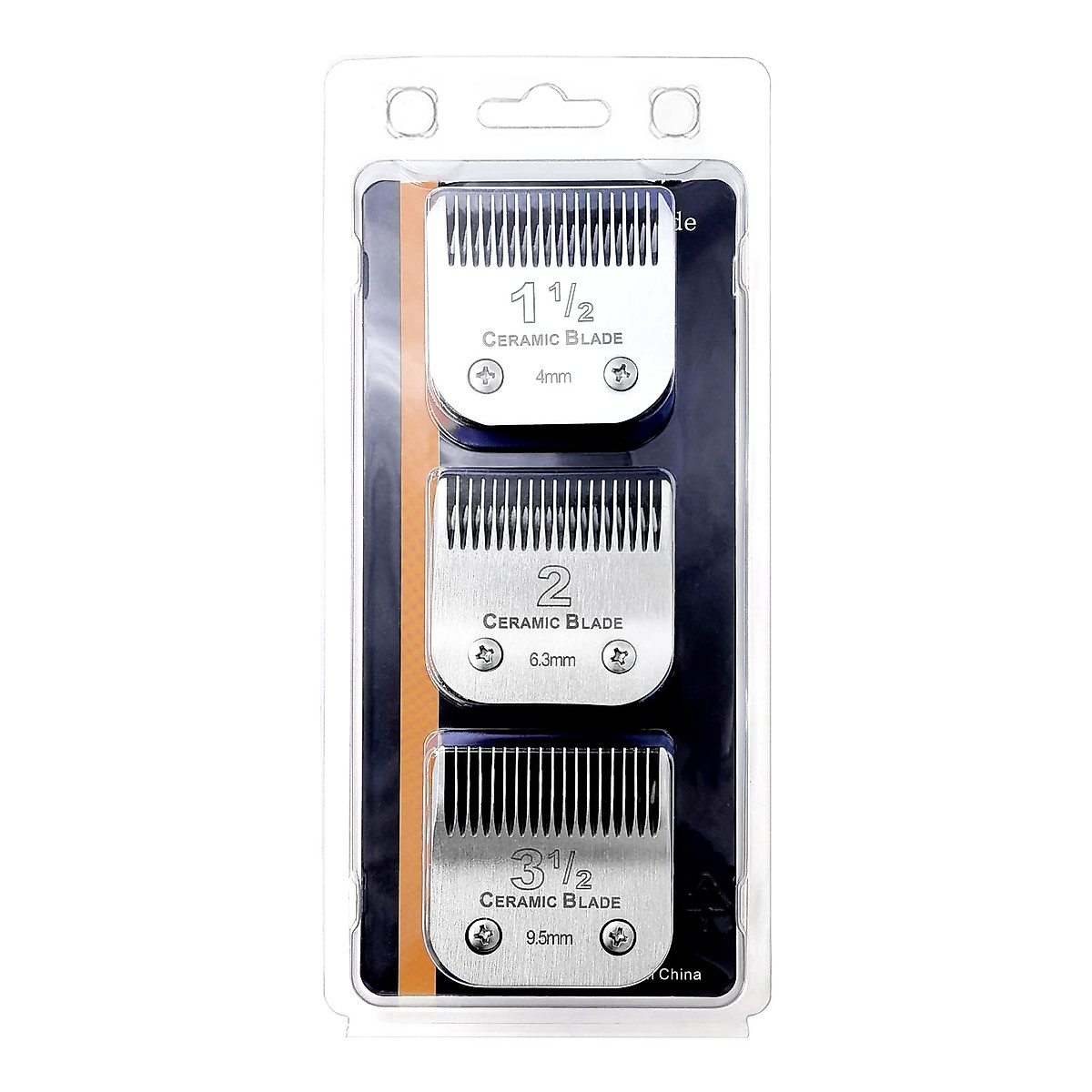 3 Packs Professional Detachable Replacement Ceramic Blades Set,Cut Length 5/32-Inch to 3/8-Inch,compatible with Andis/oster Classic 76/Star-Teq/Power-Teq/A5 Clipper