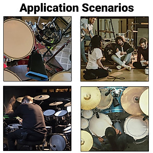 Hi Hat Tambourine Half Moon Hand Bell Rattle Double Row Bells with Mounting Bracket for Drummers Guitarists