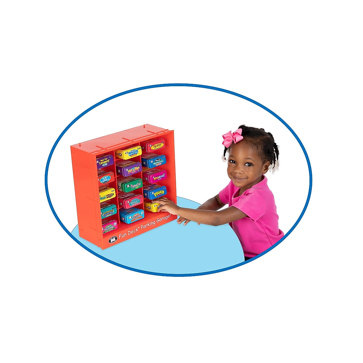 Super Duper Publications | Fun Deck® Parking Garage | Card Deck Storage Organizer Display