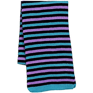 Girls 3 Piece Knit Hat, Scarf & Gloves Set Winter Accessories for Girls (Blue-Lavender-RL)