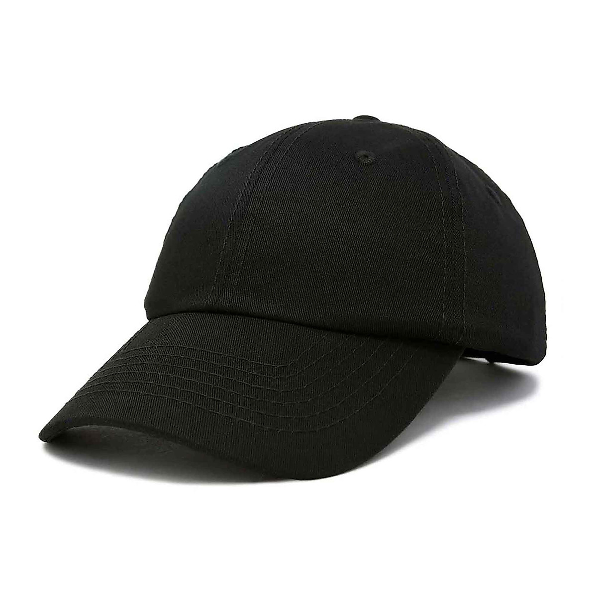 DALIX Baseball Cap Dad Hat Plain Men Women Cotton Adjustable Blank in Black