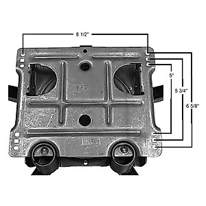 5'' High Heavy Duty, 25'' Diameter 5 Leg Swivel Rocker Chair Base, Black & Silver, 25'' diameter x 5'' high