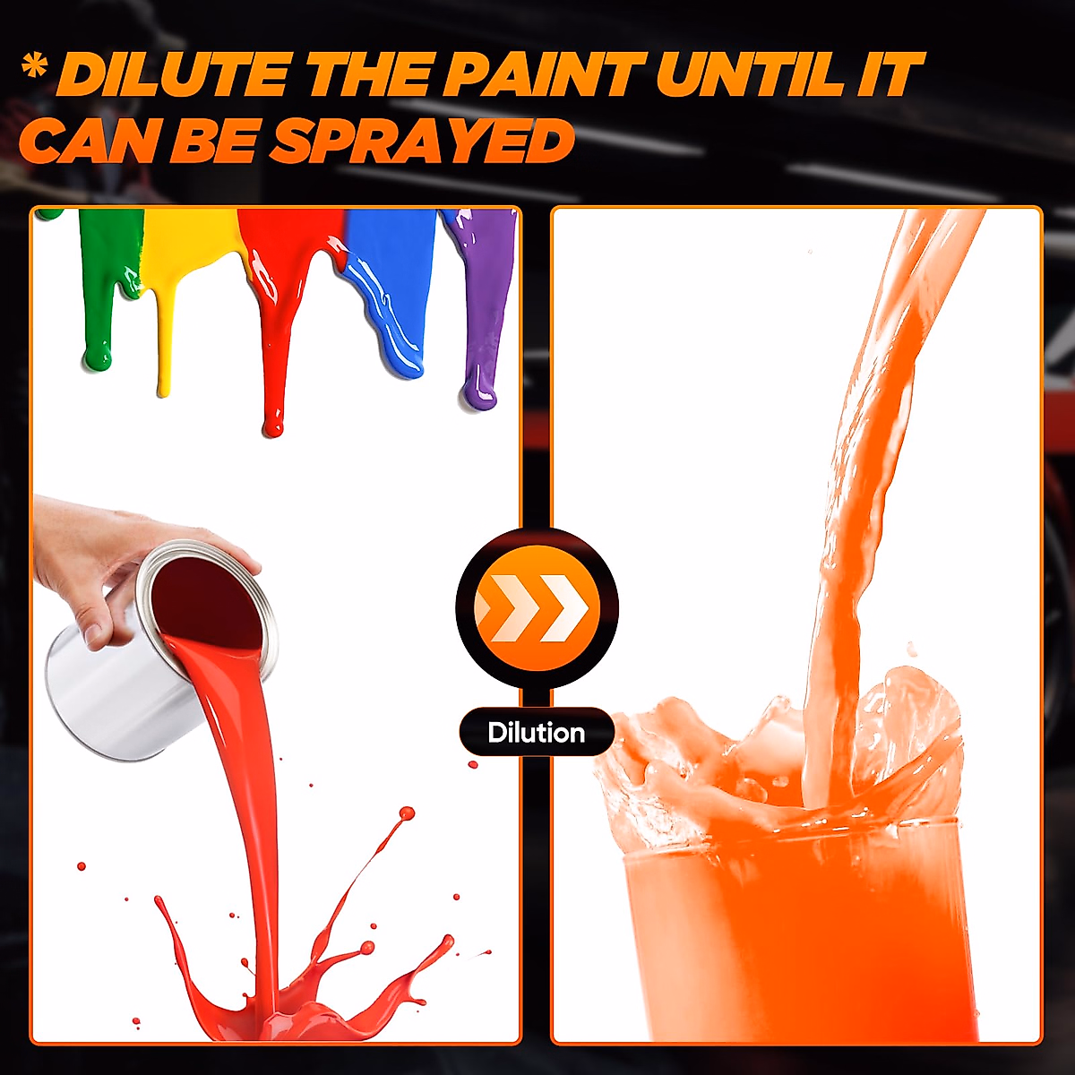 Saker Electric Paint Sprayer Gun for Car Paint Scratch Repair, Handheld High Power Portable Cordless Spray Paint Gun for Painting Cars,Cabinet, Paint Repair and DIY Dark Blue 3 Gears