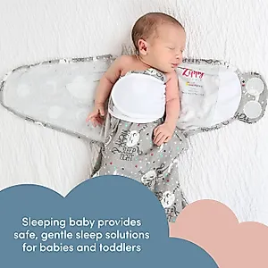 SleepingBaby Zippy Swaddle - Baby Swaddle Blanket with Convenient Bottom Zipper - Goodnight Moon - Small/Medium