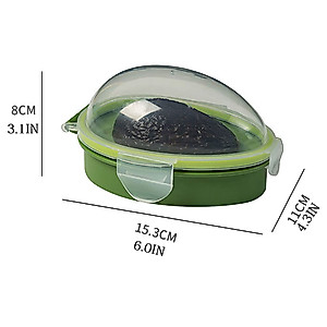 CAUME Bread Box for Kitchen Mini Bread Box Storage Box For Kitchen Countertop,plastic Bread Bin With Transparent Lid For Bread, Cake,Fruit -green Farmhouse Bread Box